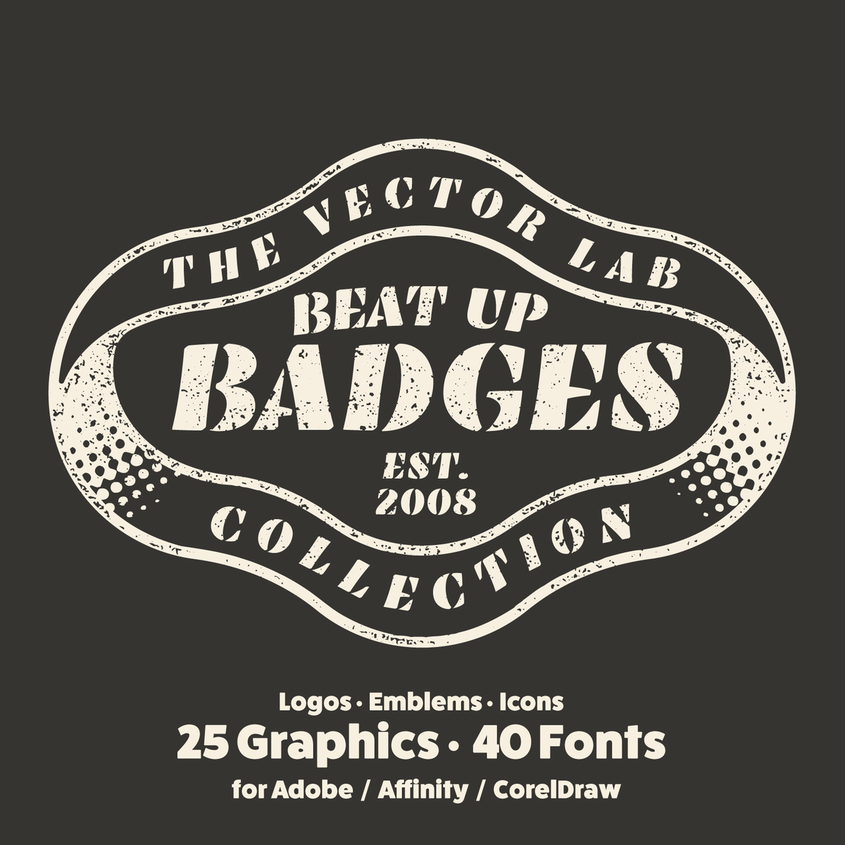 Beat Up Badges - TheVectorLab