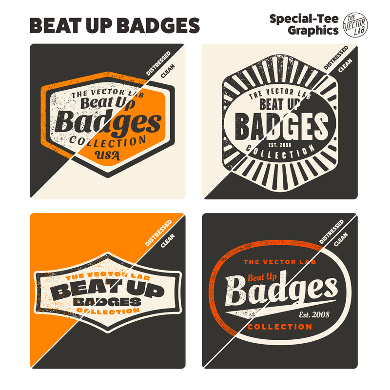 Beat Up Badges - TheVectorLab