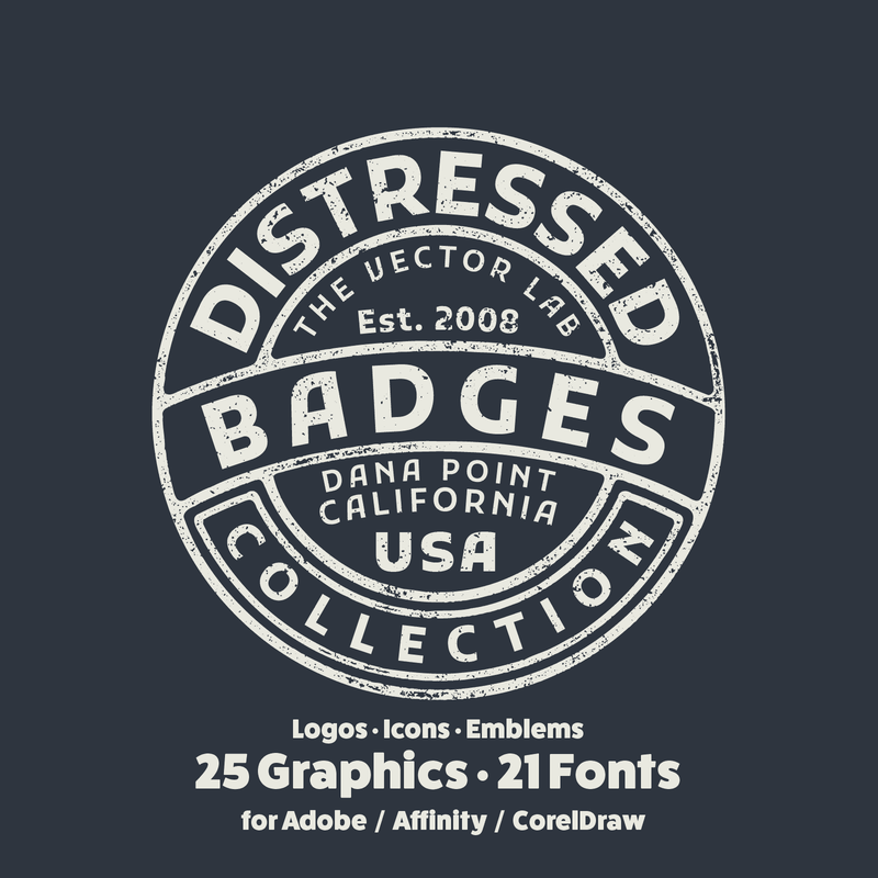 Distressed Badges - TheVectorLab